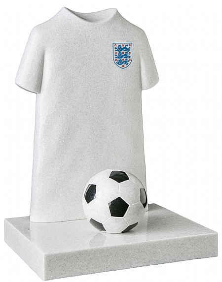 Fully carved football shirt headstone - Churchill Memorials – Custom ...